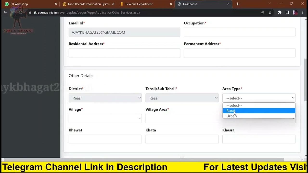 How To apply For Extract Of Jamabandi In Jk Revenue Services Step By ...