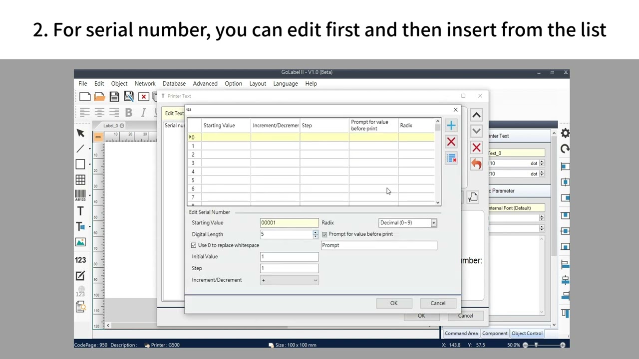 GoLabel II - How to edit Text through GoLabel II ? - YouTube