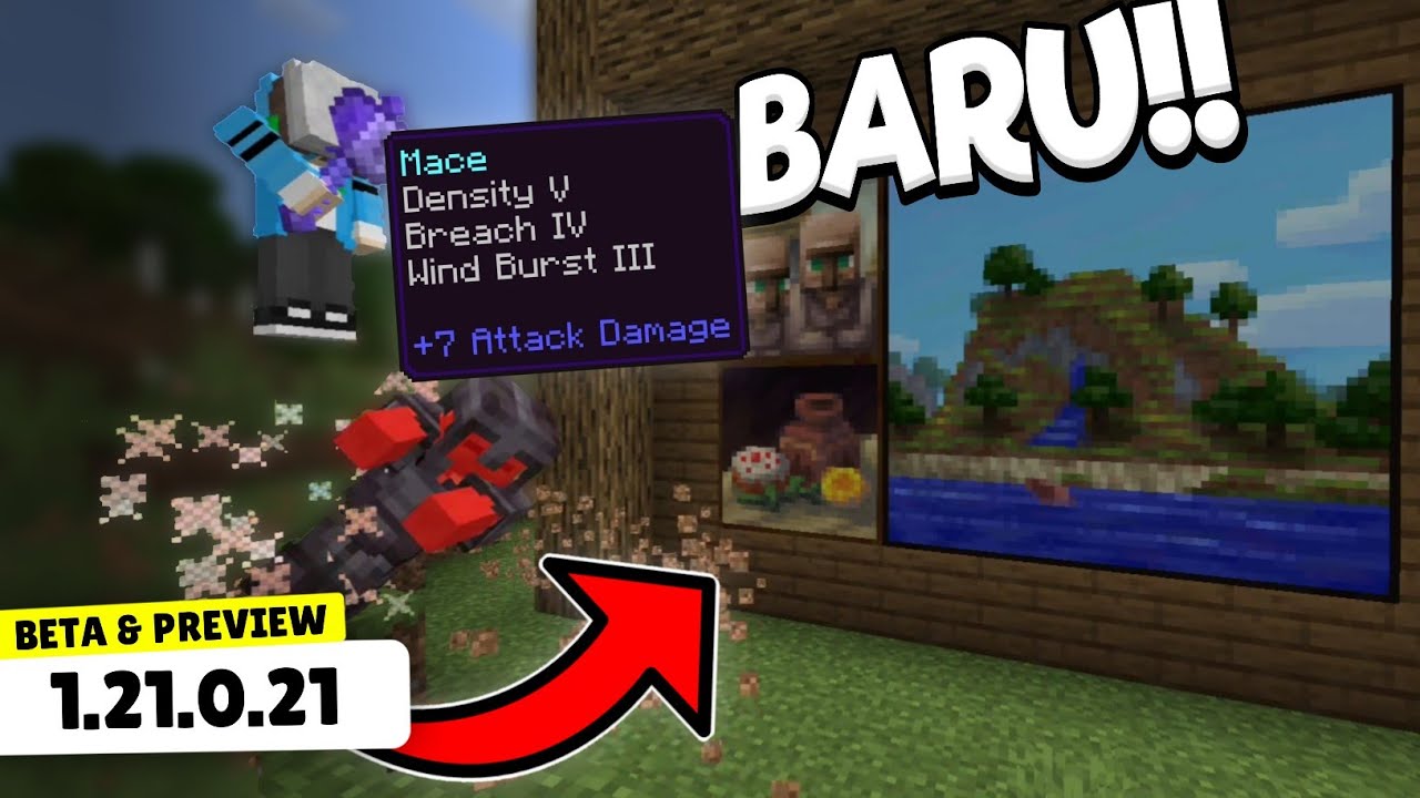 PAINTING Baru & ENCHANT Baru!! • MCPE Beta & Preview 1.21.0.21 - YouTube