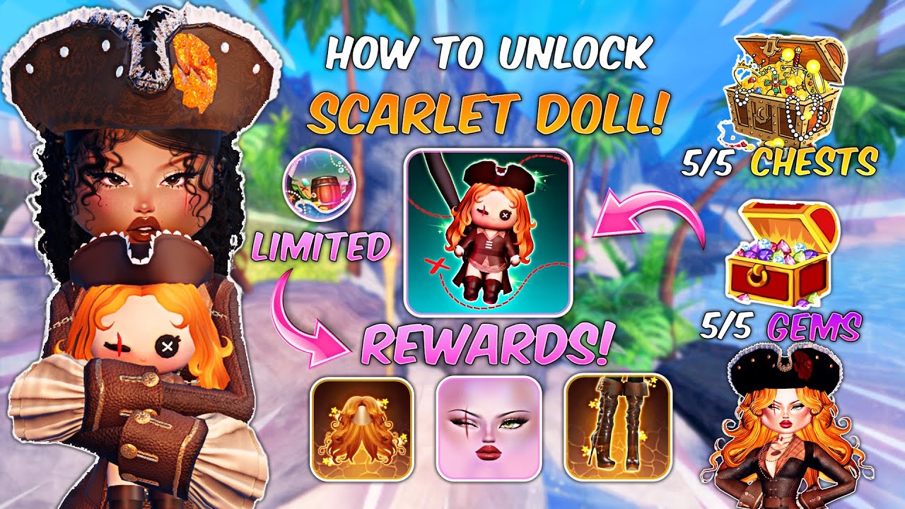 HOW TO GET THE SCARLET DOLL & LIMITED REWARDS! *All Chests & Gems ...