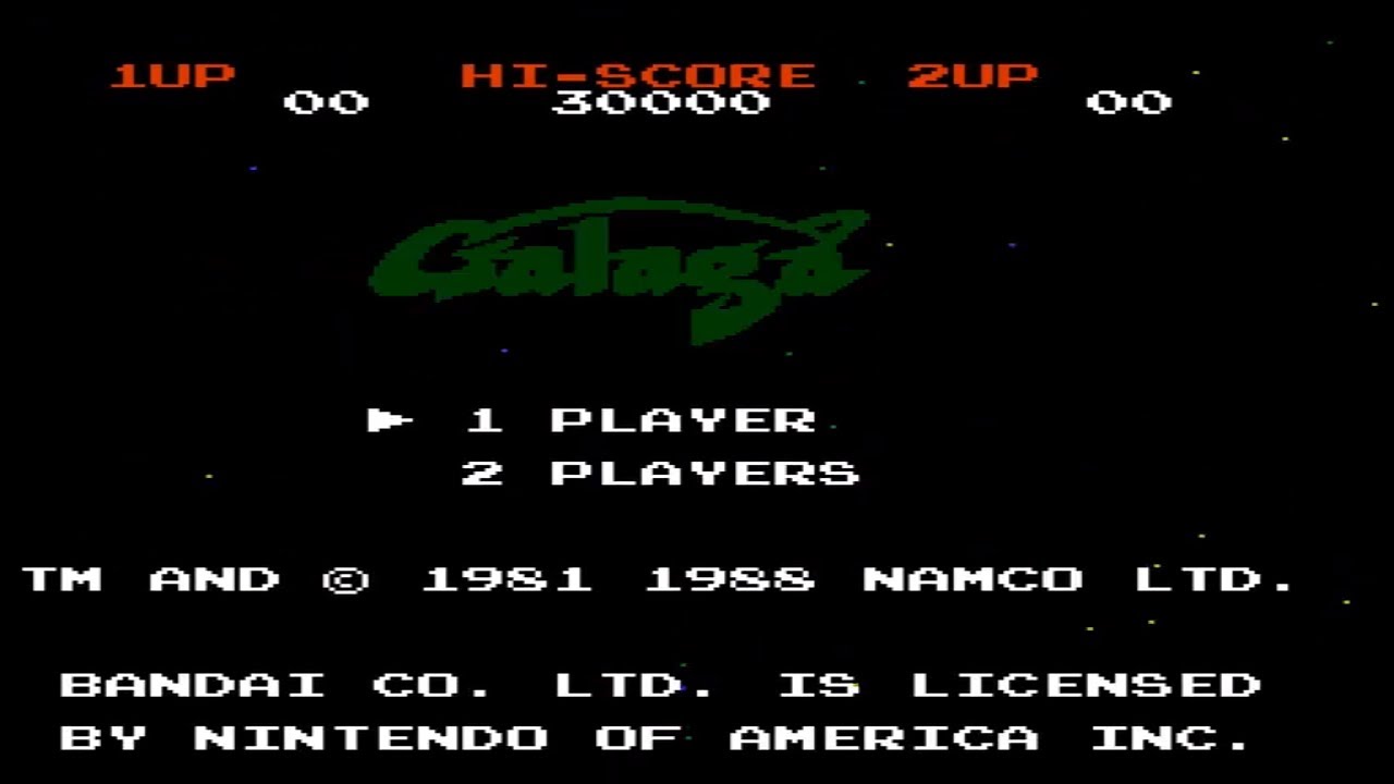 Galaga (NES) Full Gameplay / Walkthrough No Commentary - YouTube
