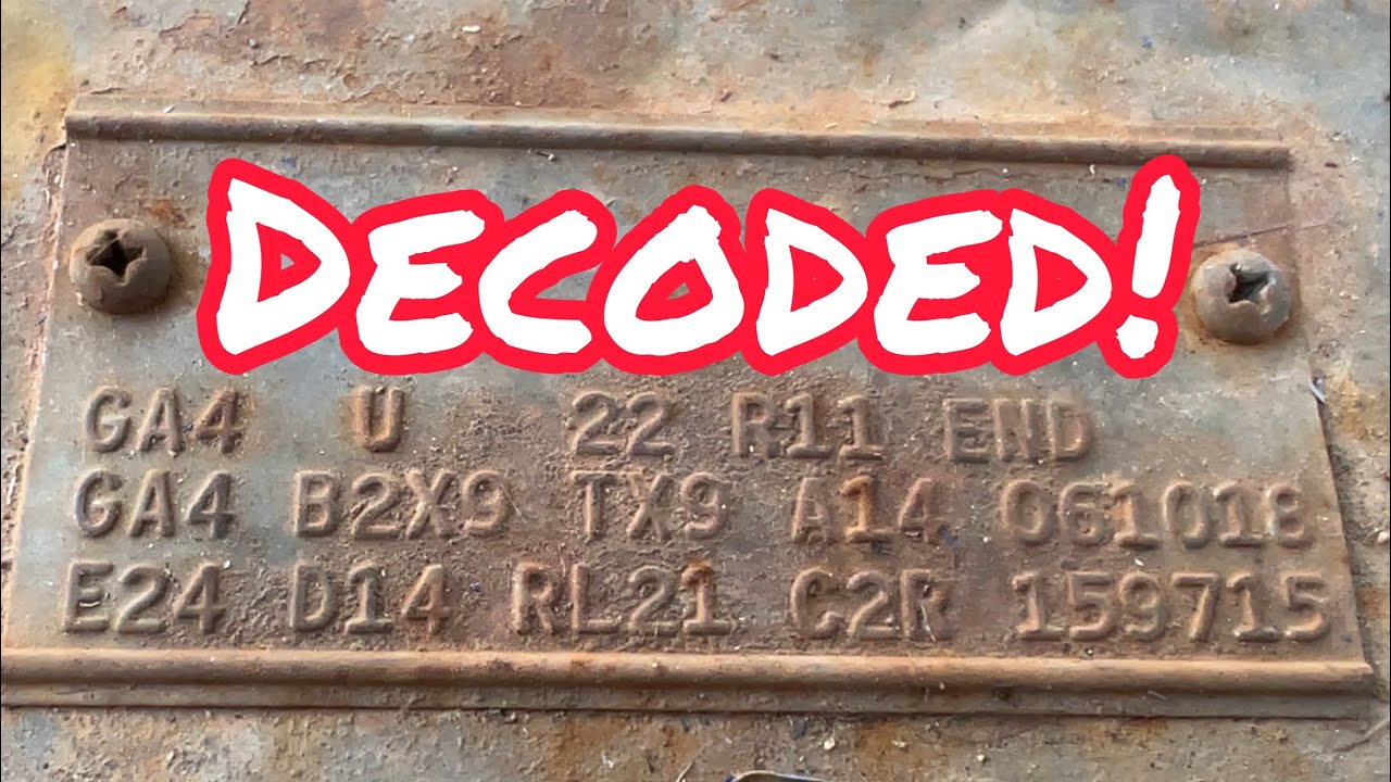 1972 Plymouth Satellite Fender Tag decoded - YouTube