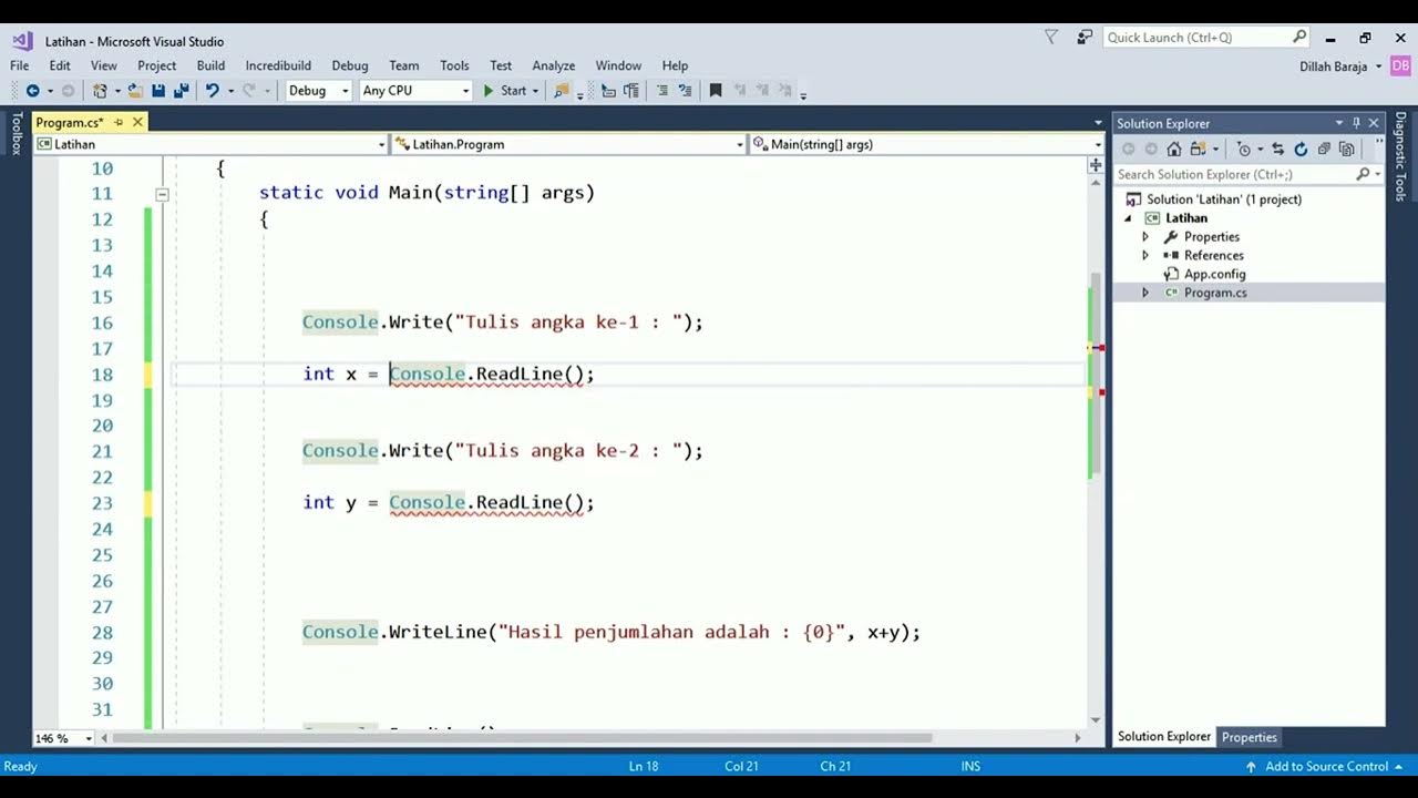 TUTORIAL C# Programming untuk pemula - 04 Operator Aritmatika - YouTube
