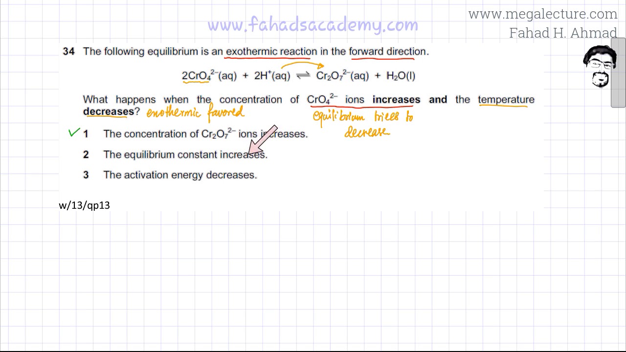 34 - 9701_w13_qp_13 : Dynamic Equilibrium, Le Chatelier's Principle ...