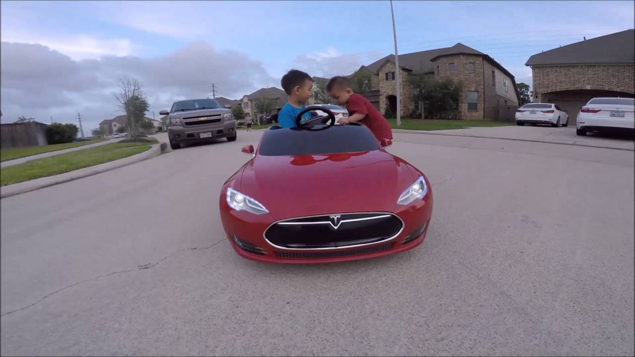 Released Tesla Kids model,happy drive - YouTube