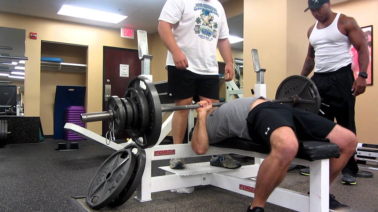 Jason Bench Drop Set 235, 215, 200, 185 4 23 12 - YouTube