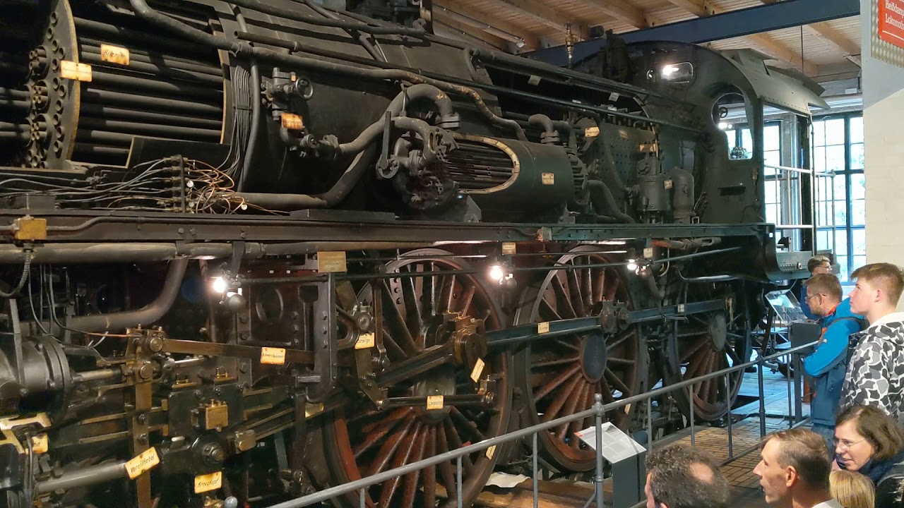 Steam Train Engine Demonstration at German Museum of Technology in ...