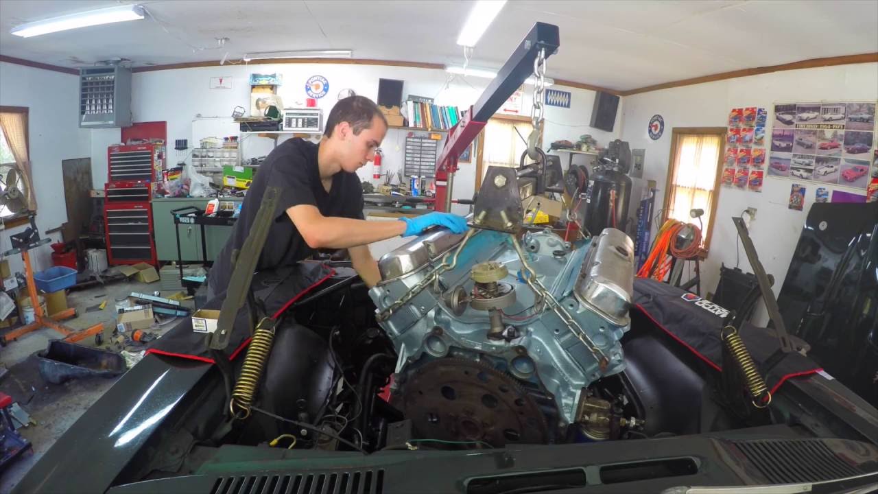 68 Firebird Engine Install Time Lapse - YouTube
