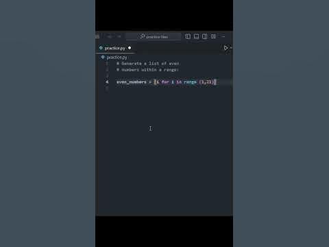 Generate a list of even | #python #pythonprogramming#coding#learnpython #pythonforbeginners ...