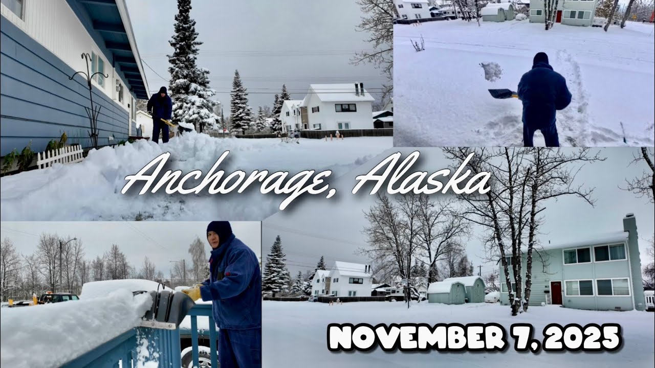 (Nov 6-7, 2025) 7 Inches of Snow. First Major Snowfall. Anchorage ...