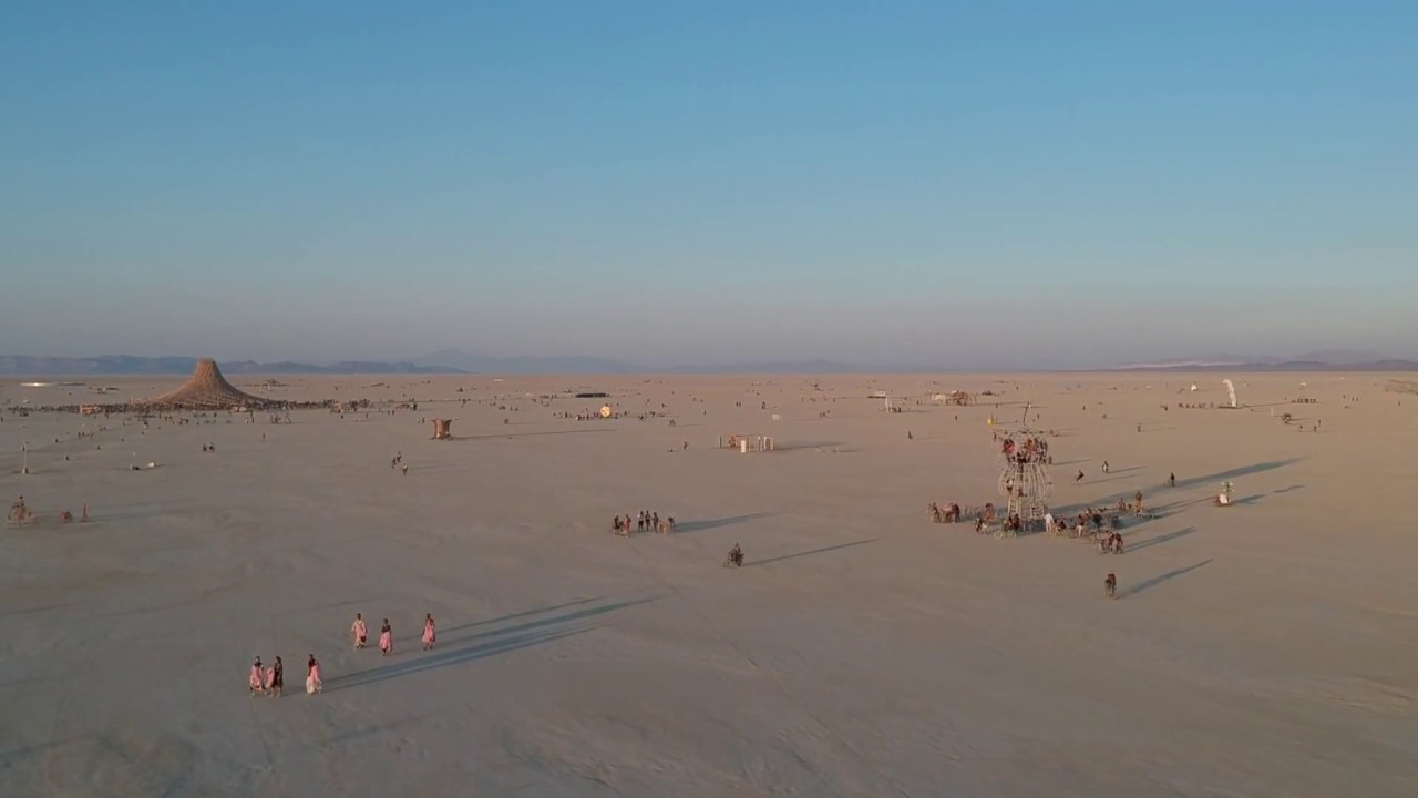 AMAZING! Burning Man 2018 - 4k Drone DJI - Areal View - Last Day - YouTube