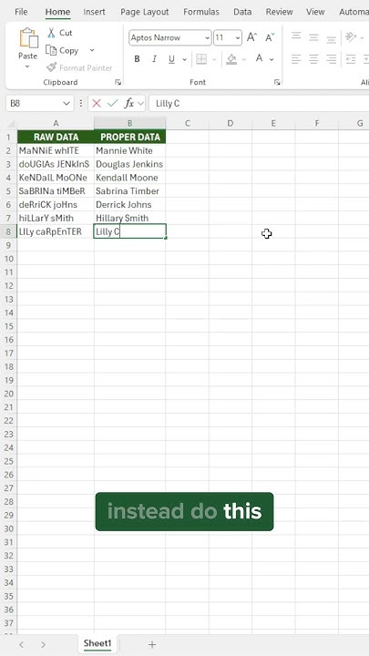 Fix Messy Text Instantly! Use the PROPER Function in Excel! - YouTube