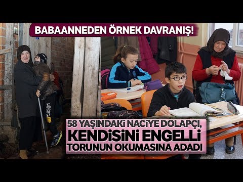 58 Yaşındaki Babaanne, 4 Yıldır Engelli Torununu Sırtında Okula Taşıyor