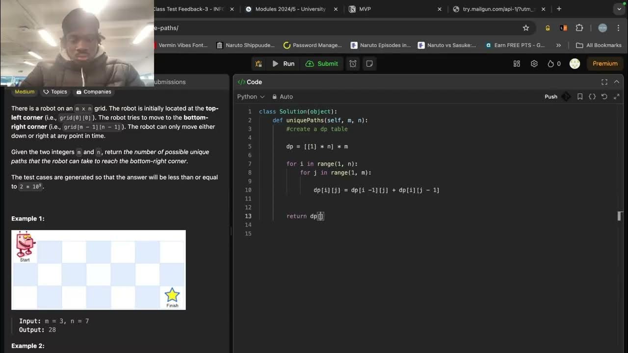 LC 62. Unique Paths - YouTube