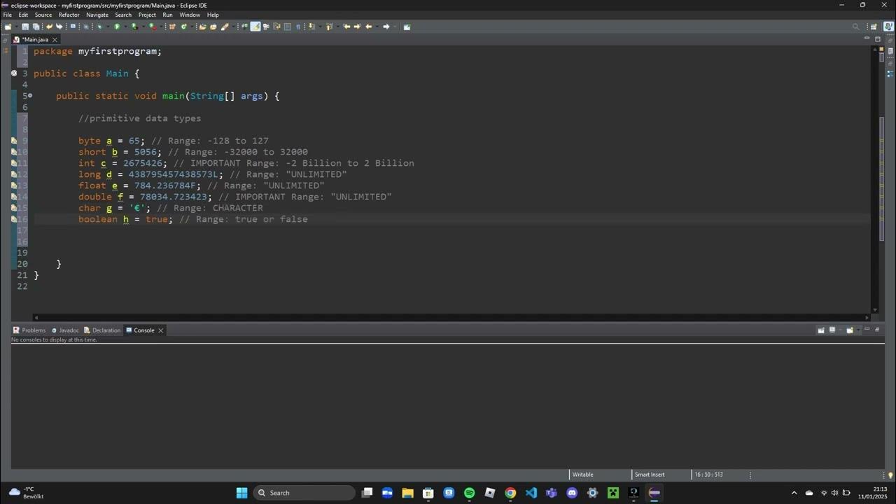 Variables in Java: Primitives and Reference Data Types. All YOU need to know! - YouTube