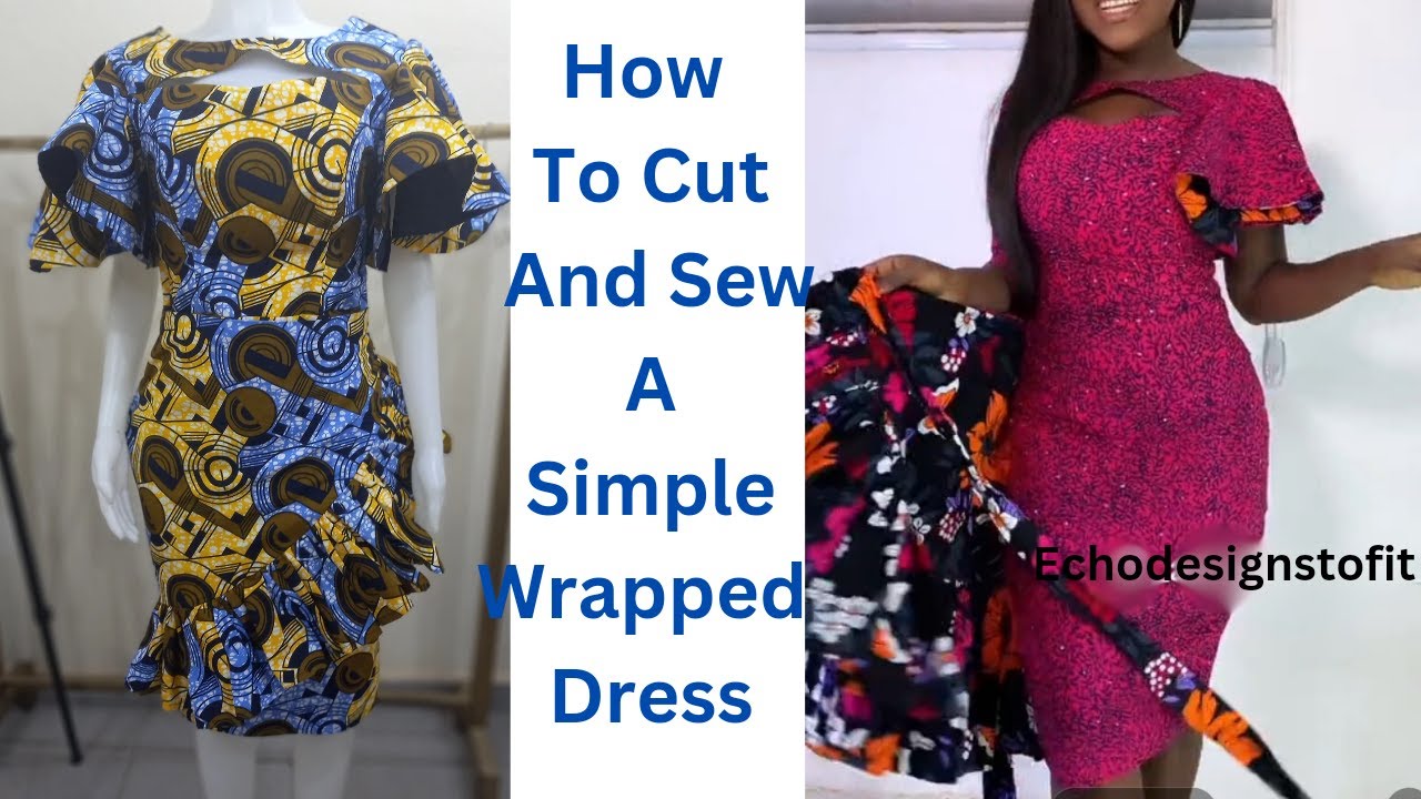 How to cut and sew this simple wrapped dress - YouTube