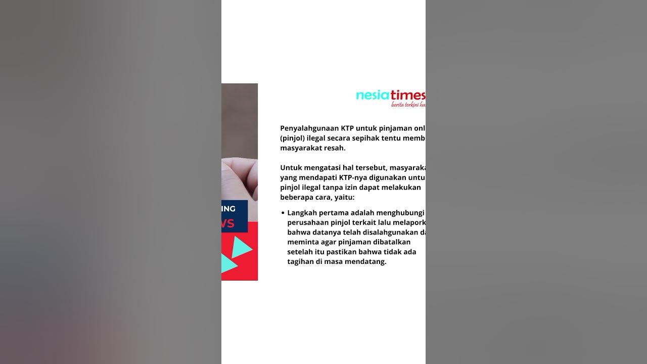 KTP ANDA DISALAHGUNAKAN UNTUK PINJOL ATAU SEJENISNYA, SEBAIKNYA SEGERA BERTINDAK SECEPATNYA ...