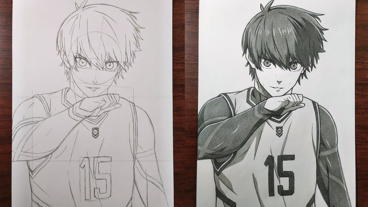 How to Draw "Isagi Yoichi" [Blue Lock] | Step by Step For Beginners ...