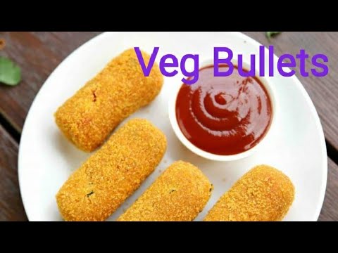 Veg Bullets/ Tea time snack/ Vegetable bullets at home/Veg Bullets in ...