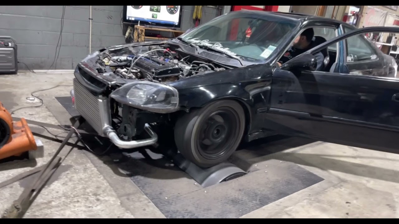 Stock B20vtec turbo made 300+ - YouTube