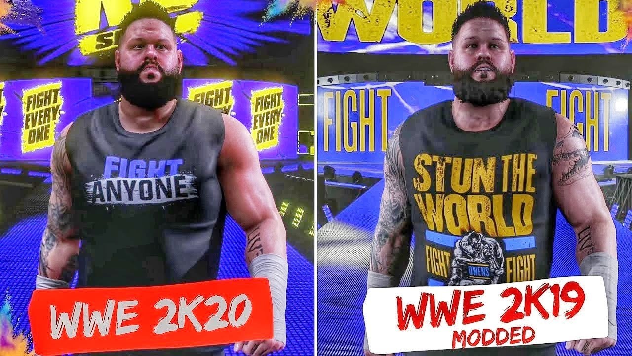 WWE 2K20 vs WWE 2K19 Mods - Kevin Owens Entrance 2021 - YouTube