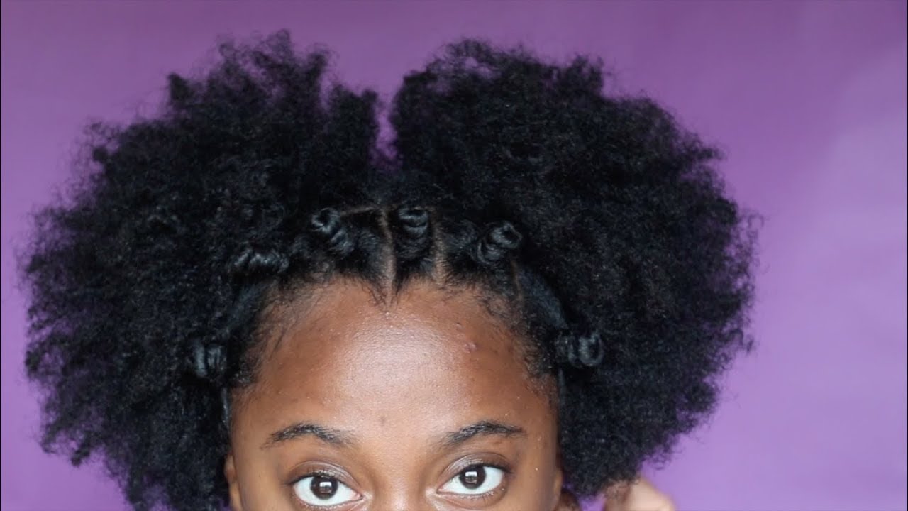 EASY Bantu Knots & Two Puffs Tutorial - YouTube