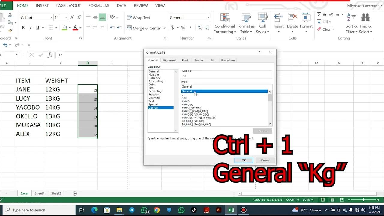 How to Sum Figures with units in Excel - YouTube