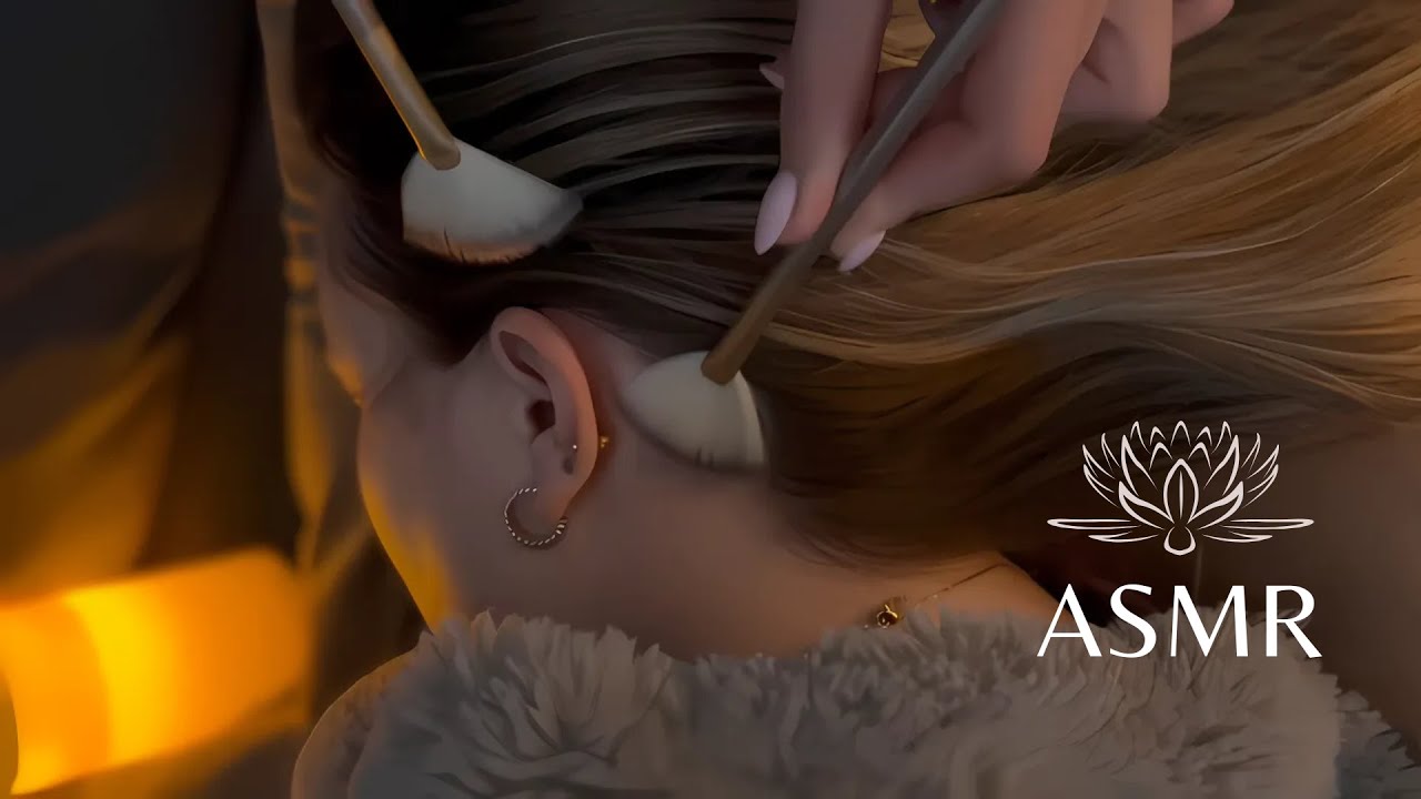 Whispering 🫶🏻 ASMR Ear and Scalp Massage | Hair brushing - YouTube