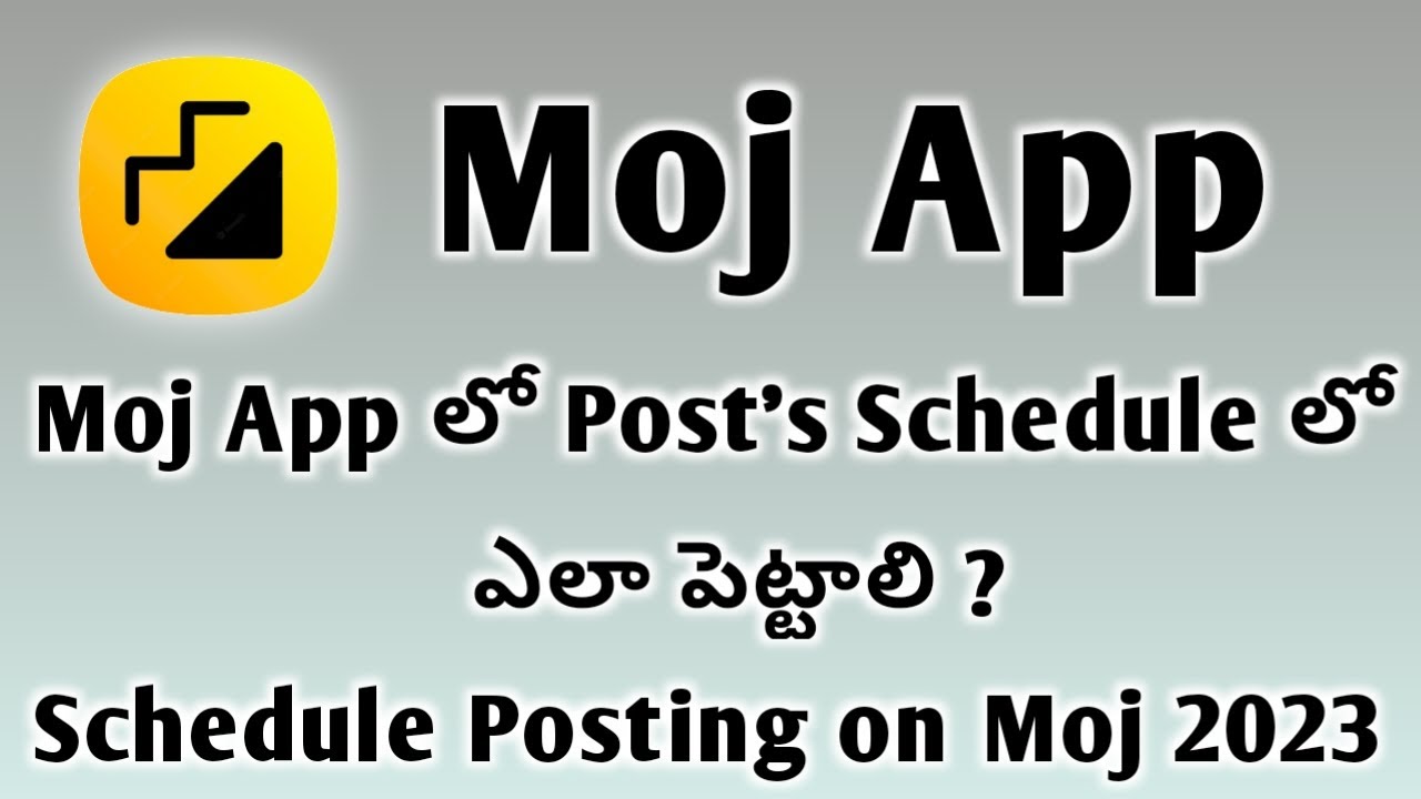 How to Schedule Moj Posts | Moj App New Update 2023 - YouTube