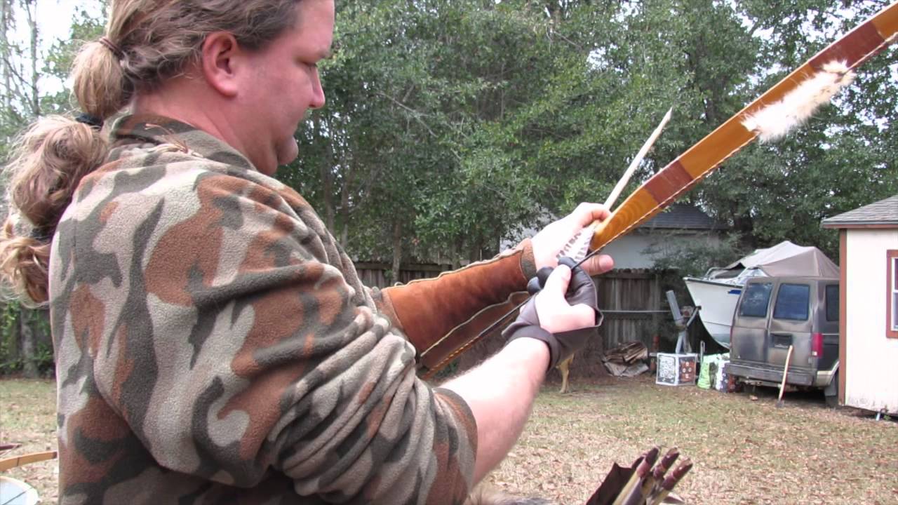 My Primitive Osage Orange Bow, Bamboo Arrows & Fox Quiver - YouTube