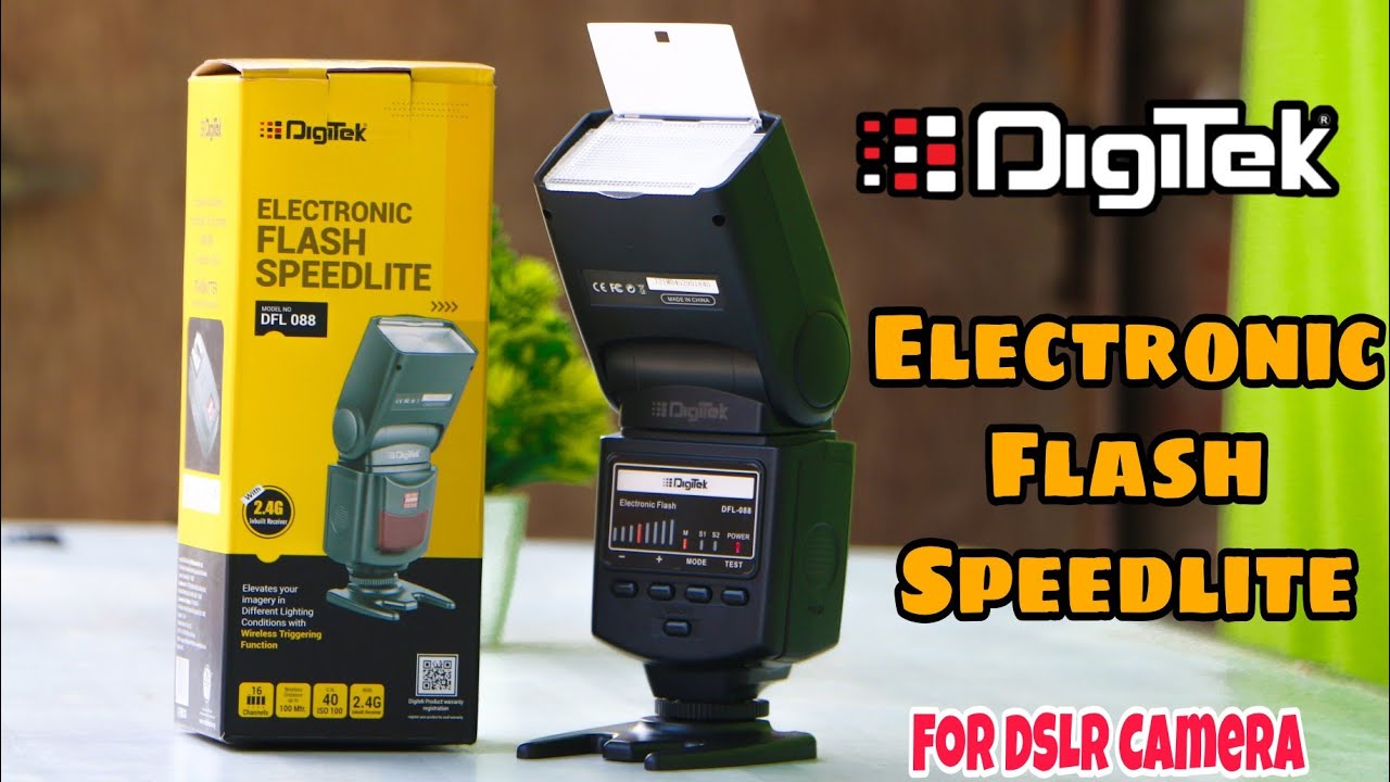 DigiTek Electronic Flash DFL - 088 Unboxing and Testing - YouTube