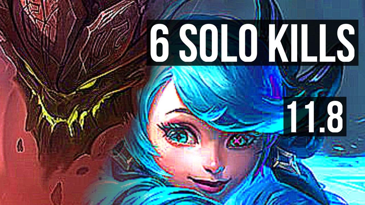 Malphite Vs Gwen Mid Defeat 6 Solo Kills Tr Grandmaster V118 Youtube