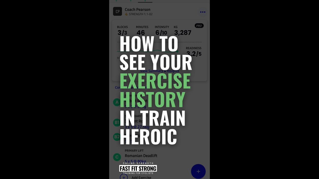 How to see your exercise history in the Trainheroic app - YouTube