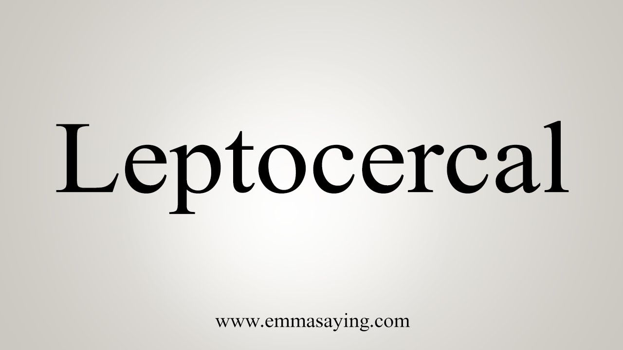 How To Say Leptocercal - YouTube