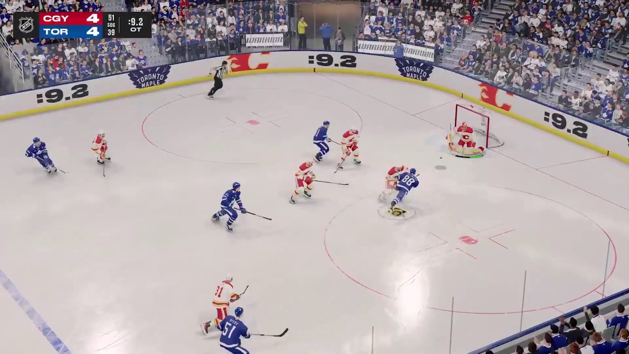 Flames vs Maple Leafs Sim - full game highlights (NHL 25) - YouTube