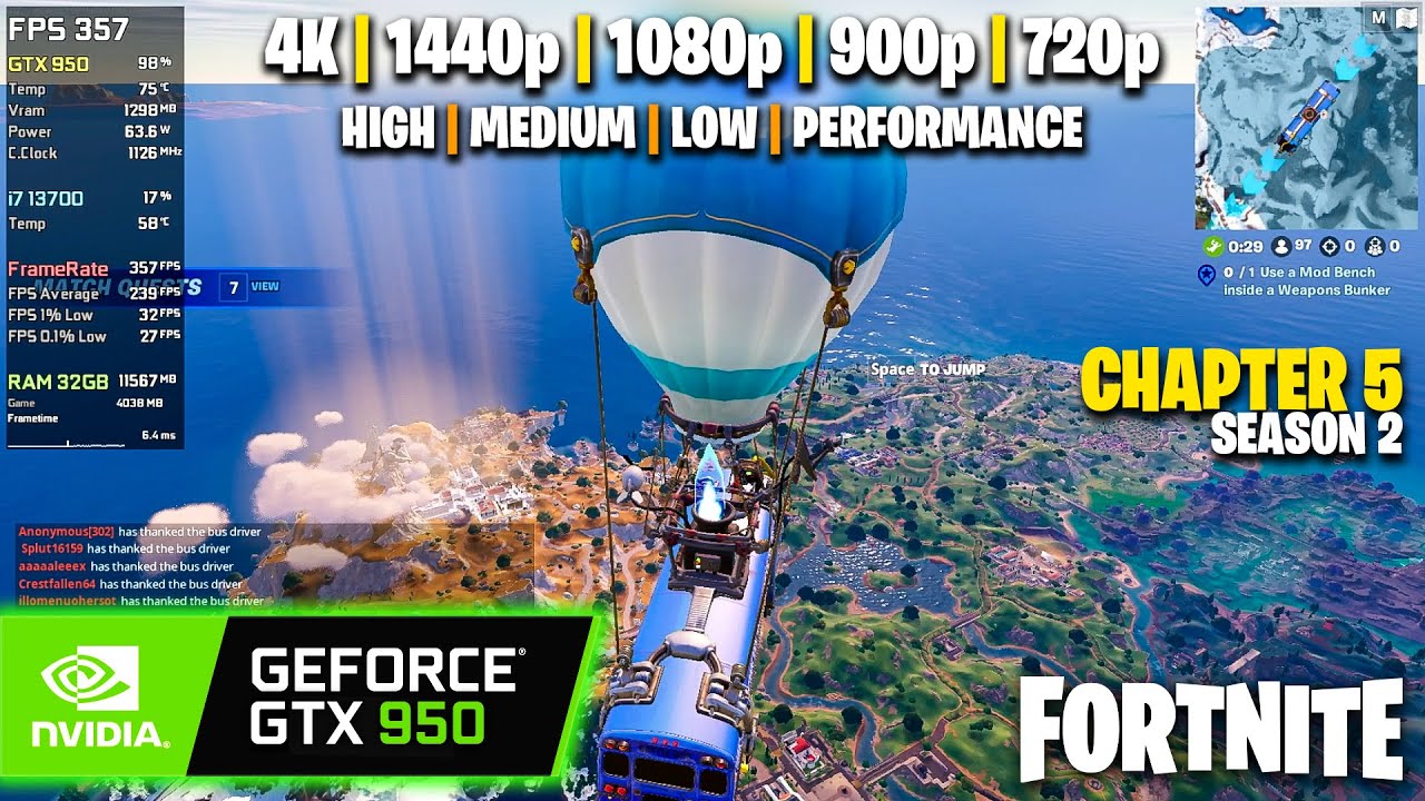 GTX 950 | Fortnite - Chapter 5 \ Season 2 - YouTube