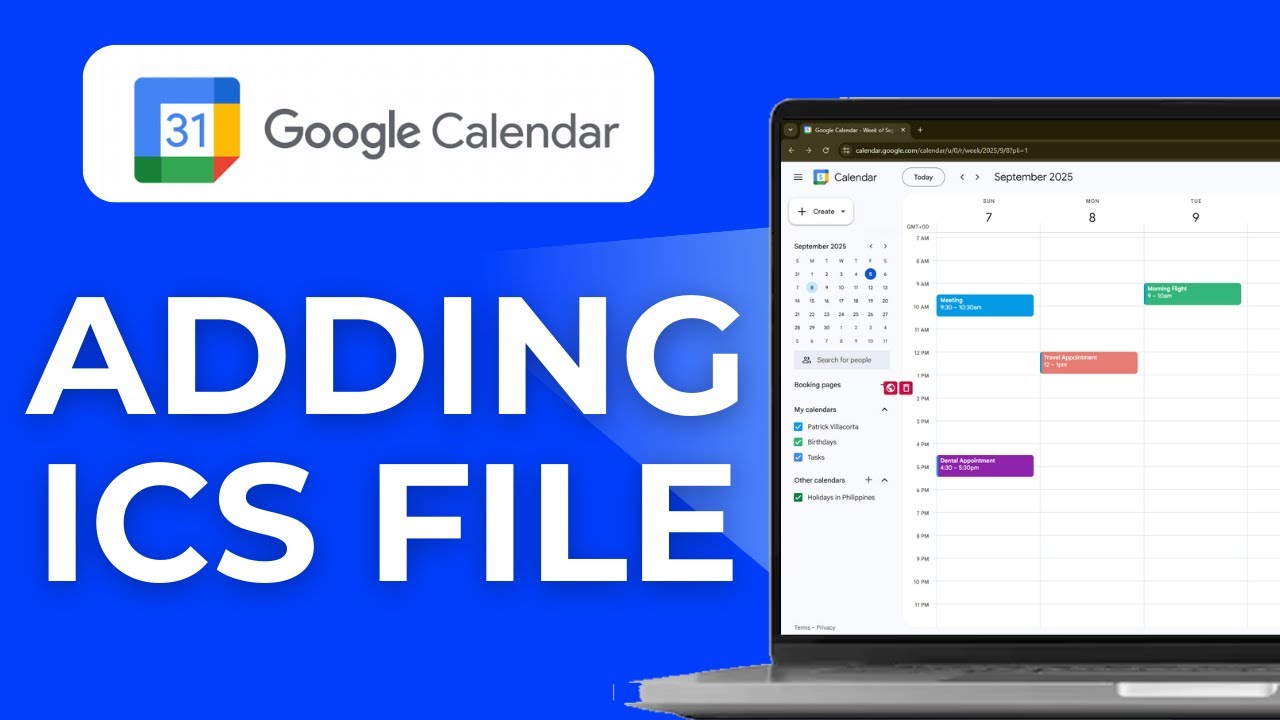 How To Add ICS File To Google Calendar Full Guide - YouTube