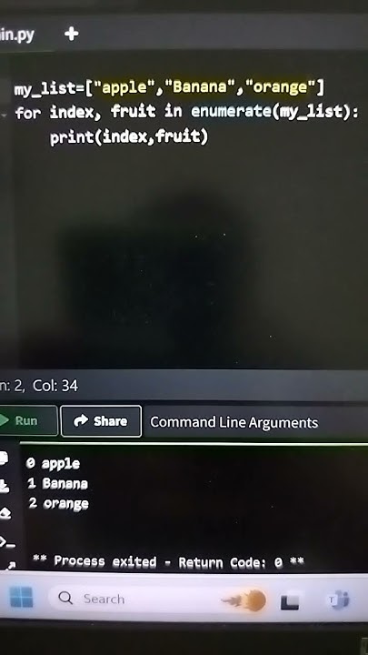Enumerate List Iteration In Python Computer Coder Pythonprogramming Youtube