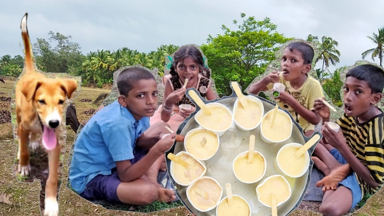 village kids make kulfi | kulfi recipe | homemade kulfi | kids cooking ...