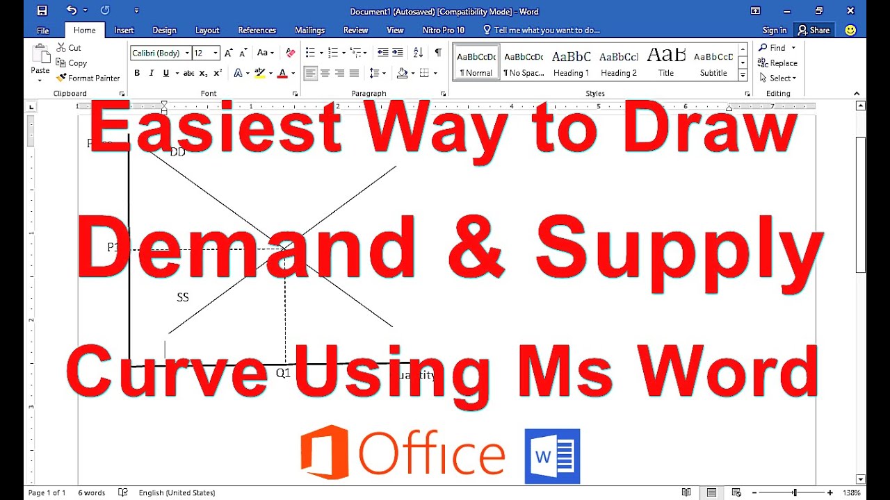 How To Draw Demand And Supply Curve In Microsoft Word YouTube How To Draw Demand And Supply Curve In Microsoft Word YouTube