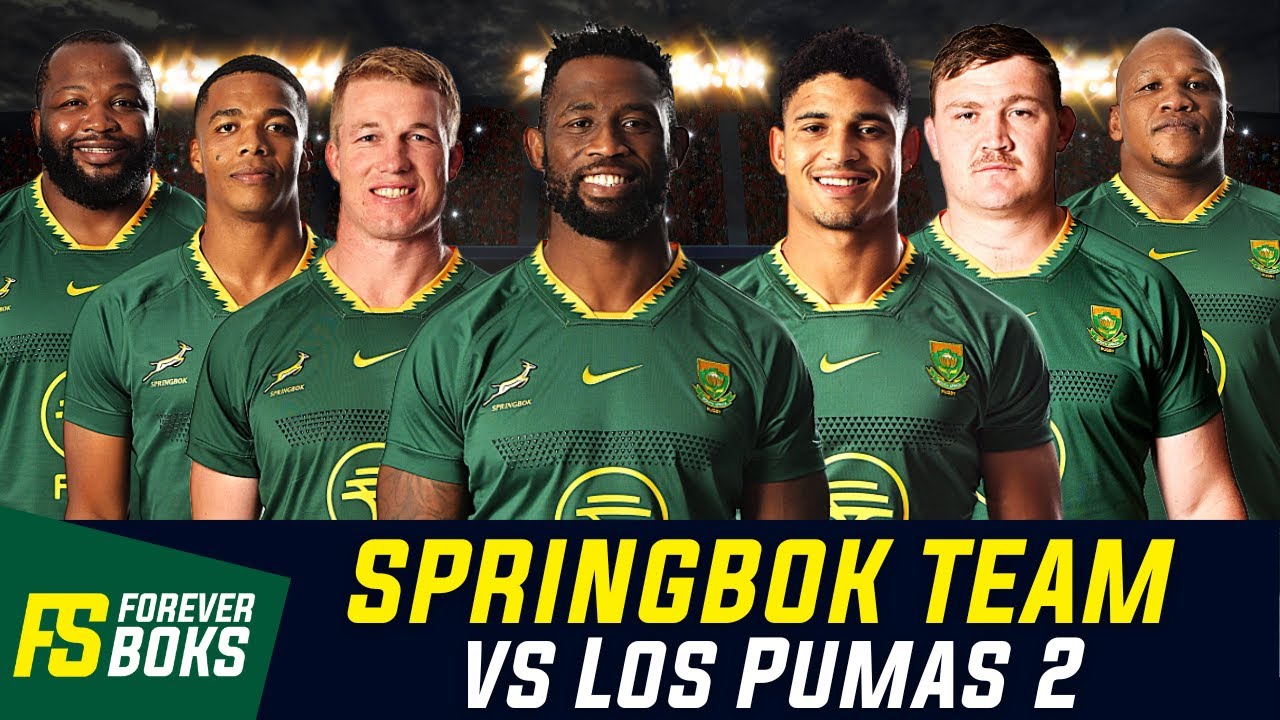 Springboks Team vs Los Pumas Test 2 | Springboks Team Announcement ...