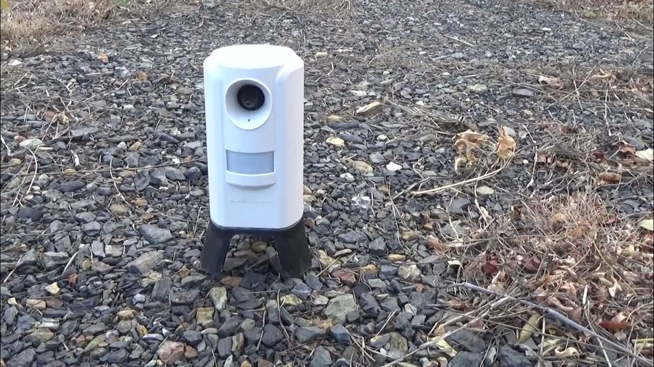 ガーデンバリアIIIで猫除け ユタカメイク(Yutaka Make) GDX-3 変動超音波式ネコ被害軽減器、ハクビシンにも効果あり - YouTube