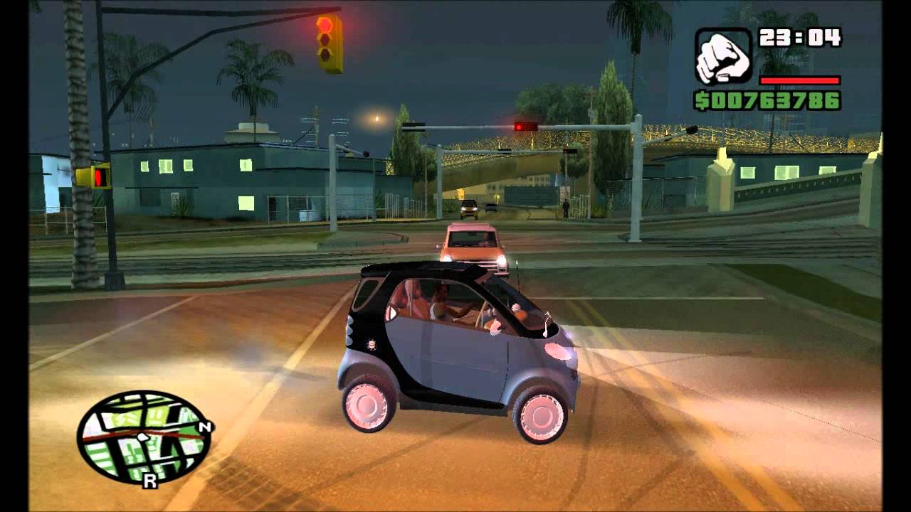 Grand Theft Auto Sanandreas Smart Car Mod - YouTube
