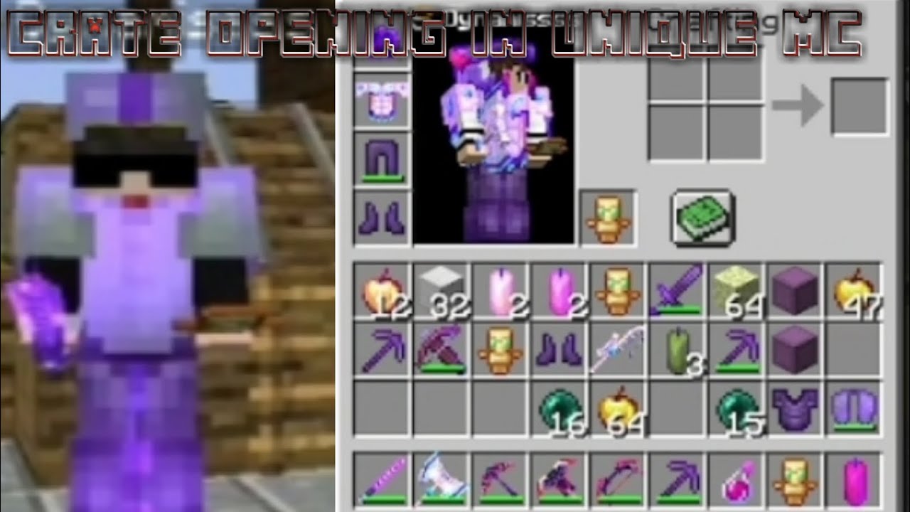 CRATE OPENING IN UNIQUE MC | @dpworld1 | @UniqueStarYT - YouTube
