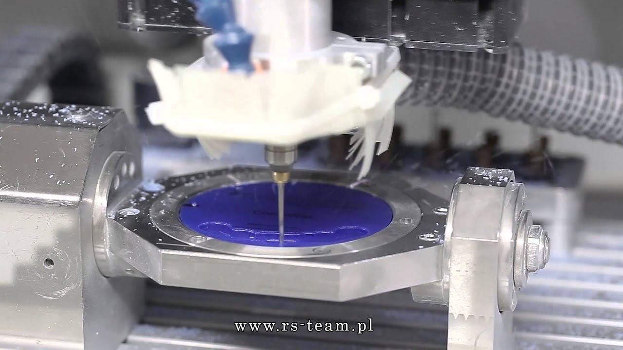 RS-TEAM Dental 4 axis fastest milling wax crown bridge - YouTube