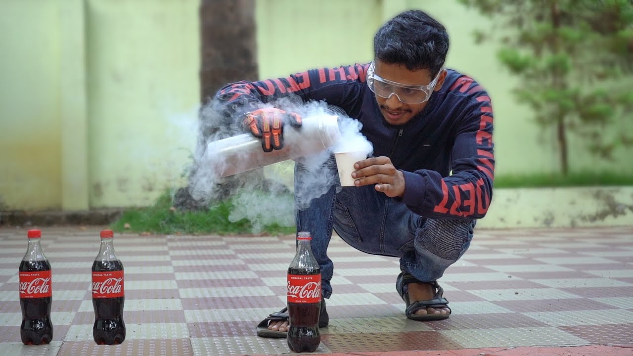 Powerful Coca Cola Rocket experiment | കോള റോക്കറ്റ് | Liquid Nitrogen ...
