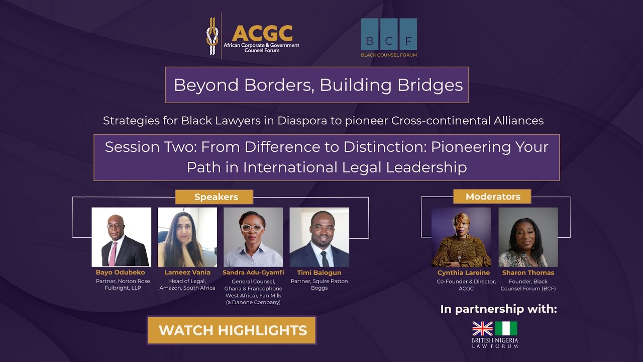 Highlight from ACGC & BCF Webinar; Beyond Borders, Building Bridges Series II - YouTube