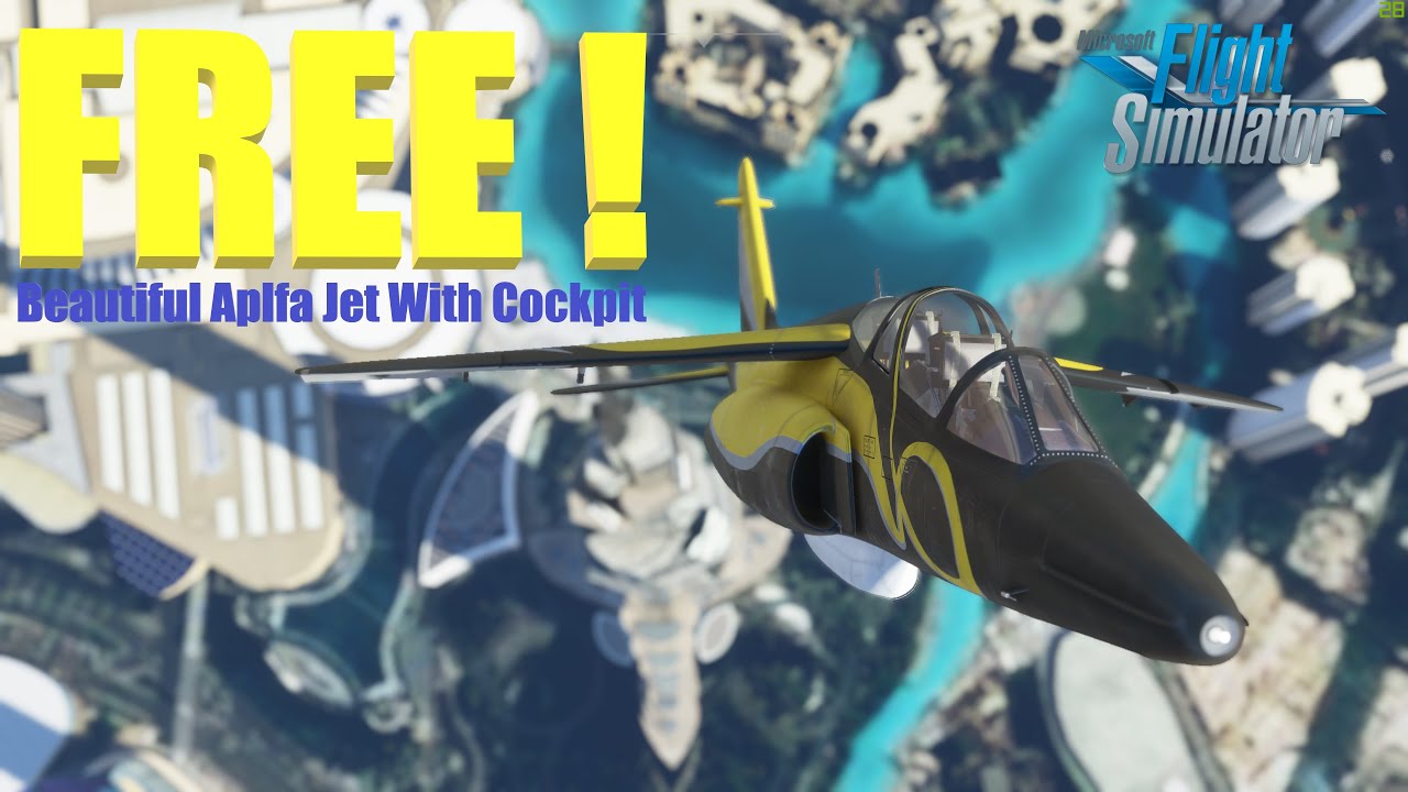 Alpha Jet with updated cockpit Freeware addon FS2020 - YouTube