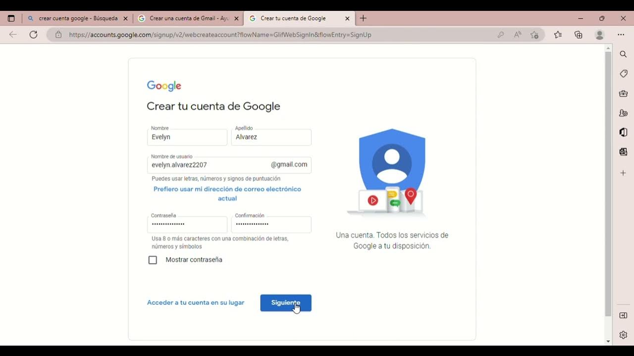 TUTORIAL DE COMO CREAR UNA CUENTA GOOGLE EN LAPTOP HP ( tutoriales Eve ...