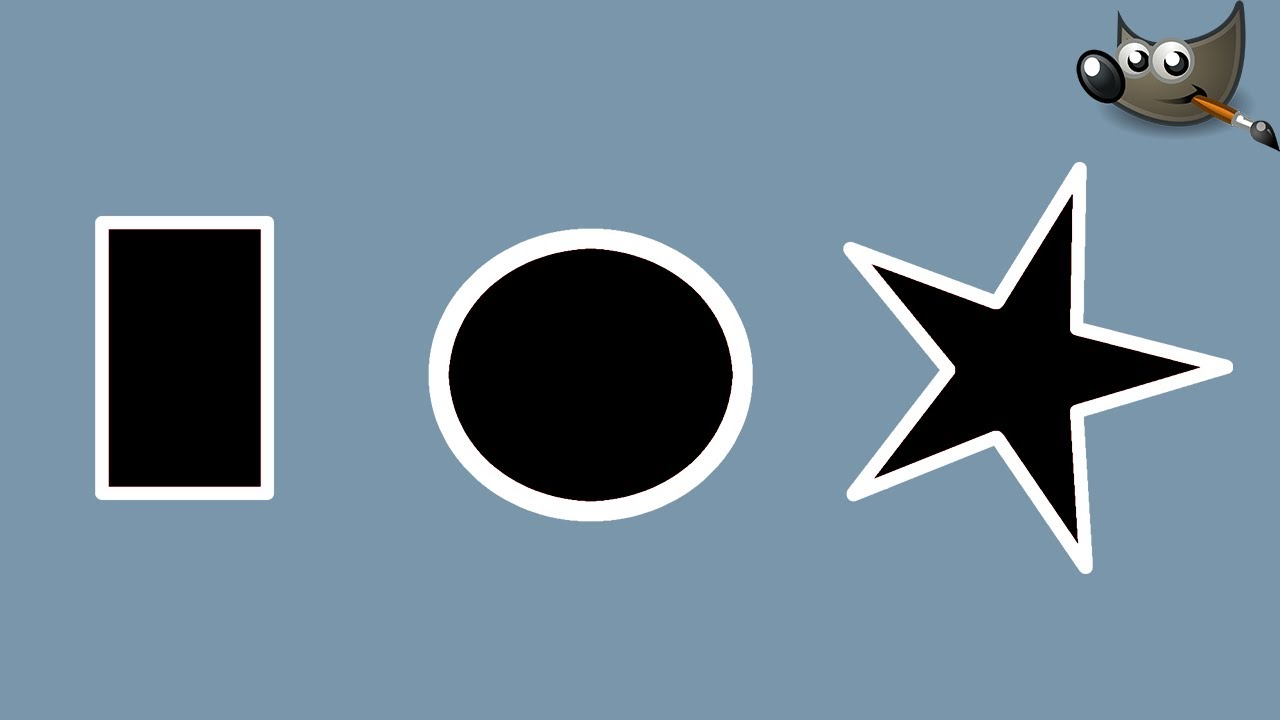 How to Stroke Shapes in Gimp - YouTube